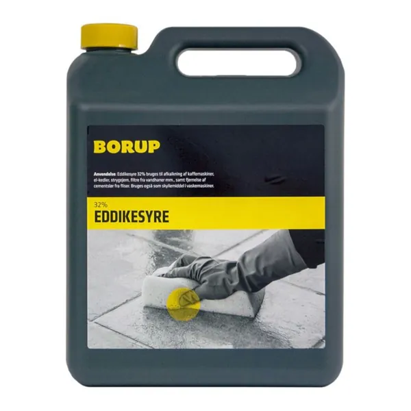 Borup Eddikesyre 32% 5L - Røverkøb Farvehandel